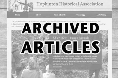 Welcome to the Hopkinton RI’s Historical Association - Hopkinton ...